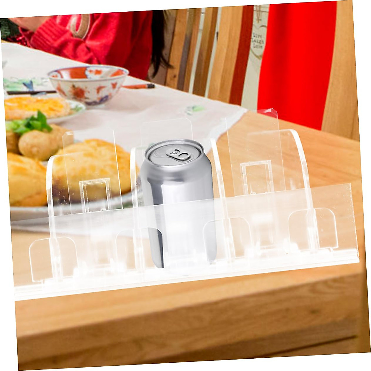 CAXUSD Bottle Sliding Organizer 1 Set Shelf Pusher White 35c Drinks Showcase Shop Drink Pusher Machine