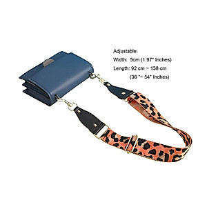 Reason Charm 1.97" Wide Strap Adjustable Crossbody Bag Strap Replacement All-Match Canvas Strap Purse Strap Handbags Strap (Orange)