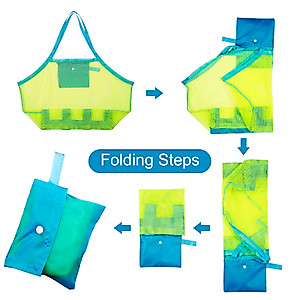 meekoo 8 Pieces Candy Bags Mesh Beach Bags Snacks Bags Seashell Bags for Kids Goodies Gift Wrapping Birthday Wedding Halloween Christmas Storage Fruit Vegetable Or Toys (S, Multicolor)