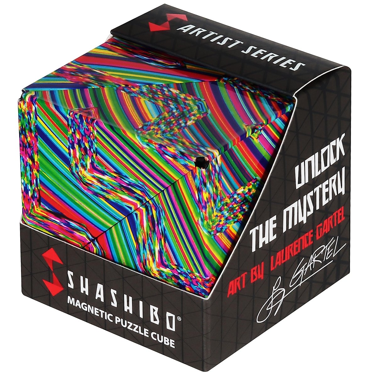 SHASHIBO Shape Shifting Box - STEM Magnetic Fidget Cube That Transforms Into Over 70 Shapes, Download Fun in Motion Toys Mobile App (Water Color)
