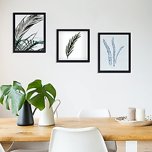 NAOKBOEE 9x9 Picture Frame in Black - Horizontal and Vertical Formats for Wall and Tabletop - Photo Frames with Shatter Resistant Plexiglass