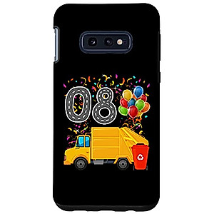 Galaxy S10e Happy O8 Birthday Rear Loader Garbage Truck Case