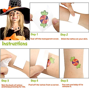 Halloween Tattoos for Kids 144 PCS Halloween Temporary Tattoos Bulk Halloween Party Favors Goody Bag Stuffers Halloween Party Supplies