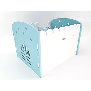 WOWOWMEOW Small Animal Bunkbed House Hideout Detachable Habitat Hut Exercise Playground for Chinchilla Rat Hamster Hedgehog (Medium, Blue)