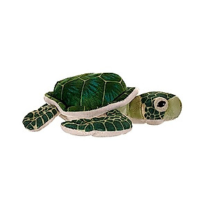 Wild Republic Sea Turtle Plush, Stuffed Animal, Plush Toy, Gifts for Kids, Cuddlekins, Green 8 Inches,Multi