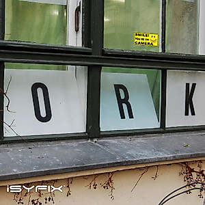 iSYFIX Smile You're on Camera Stickers for Business – 6 Pack 4x2 Inch – Self-Adhesive Vinyl Decal, Laminated for Ultimate UV Protection, Fade Resistance, Security Camera Sign for Home, Business, CCTV