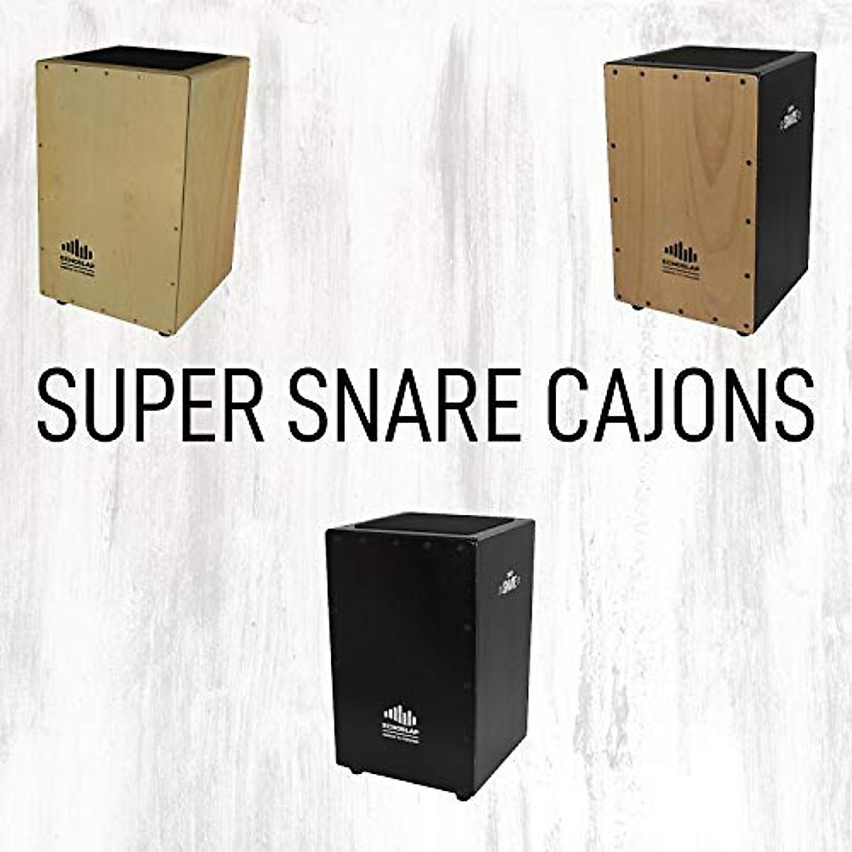 Echoslap Siam Oak Super Snare Cajon - Hand Tested, Siam Oak Body, Maple Frontplate Plus Free Gig Bag