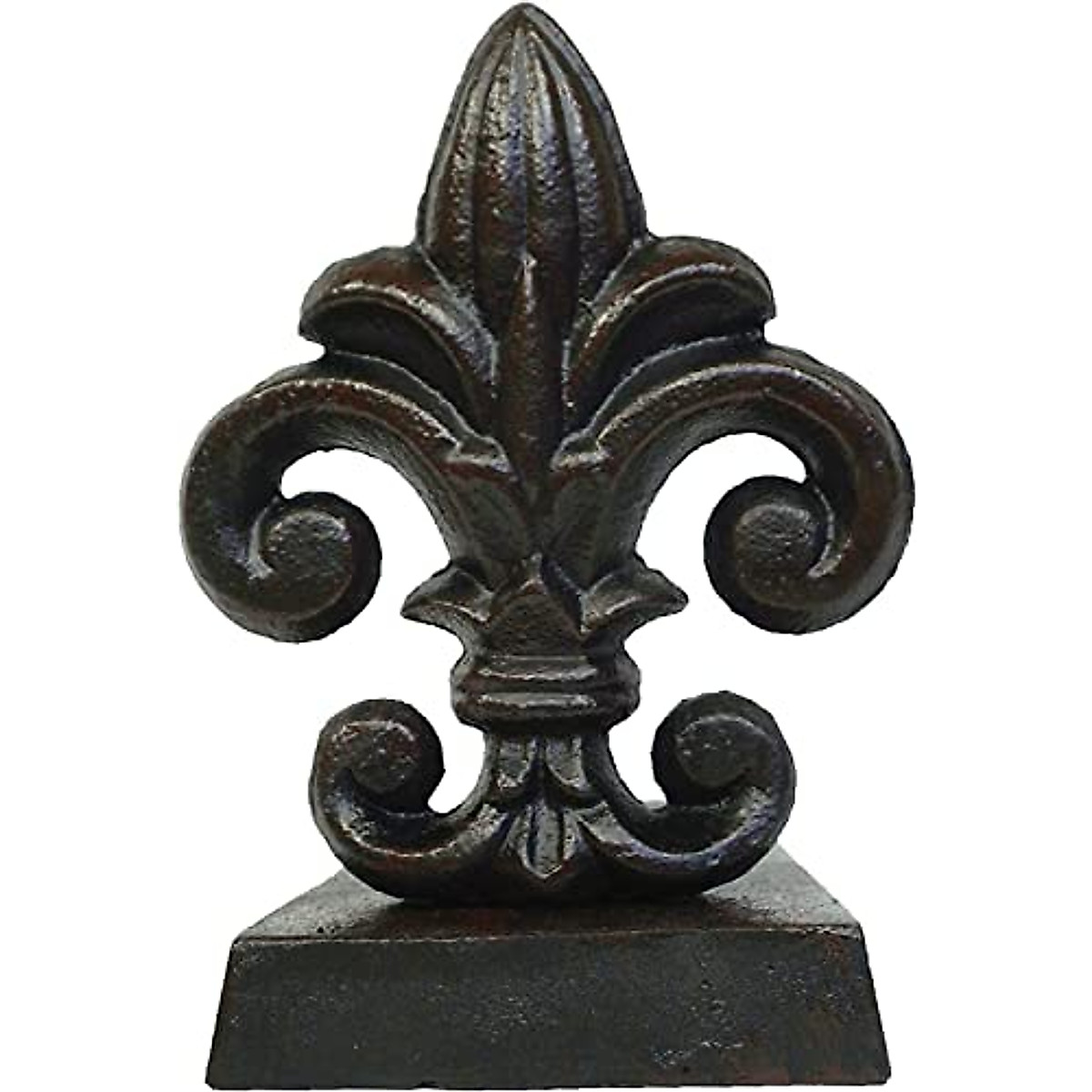 Lulu Decor 100% Cast Iron Fleur De Lis Door Stopper, 5 lbs 11 oz, Well Built Door Stopper, 6.50" H, 8" L