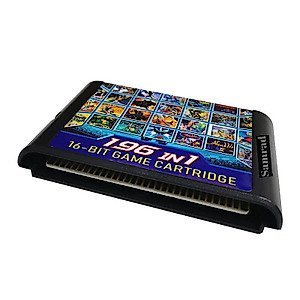 Samrad Super Card 196 in 1 Multi Cartridge for Sega Genesis Mega Drive 16 Bit Game Console