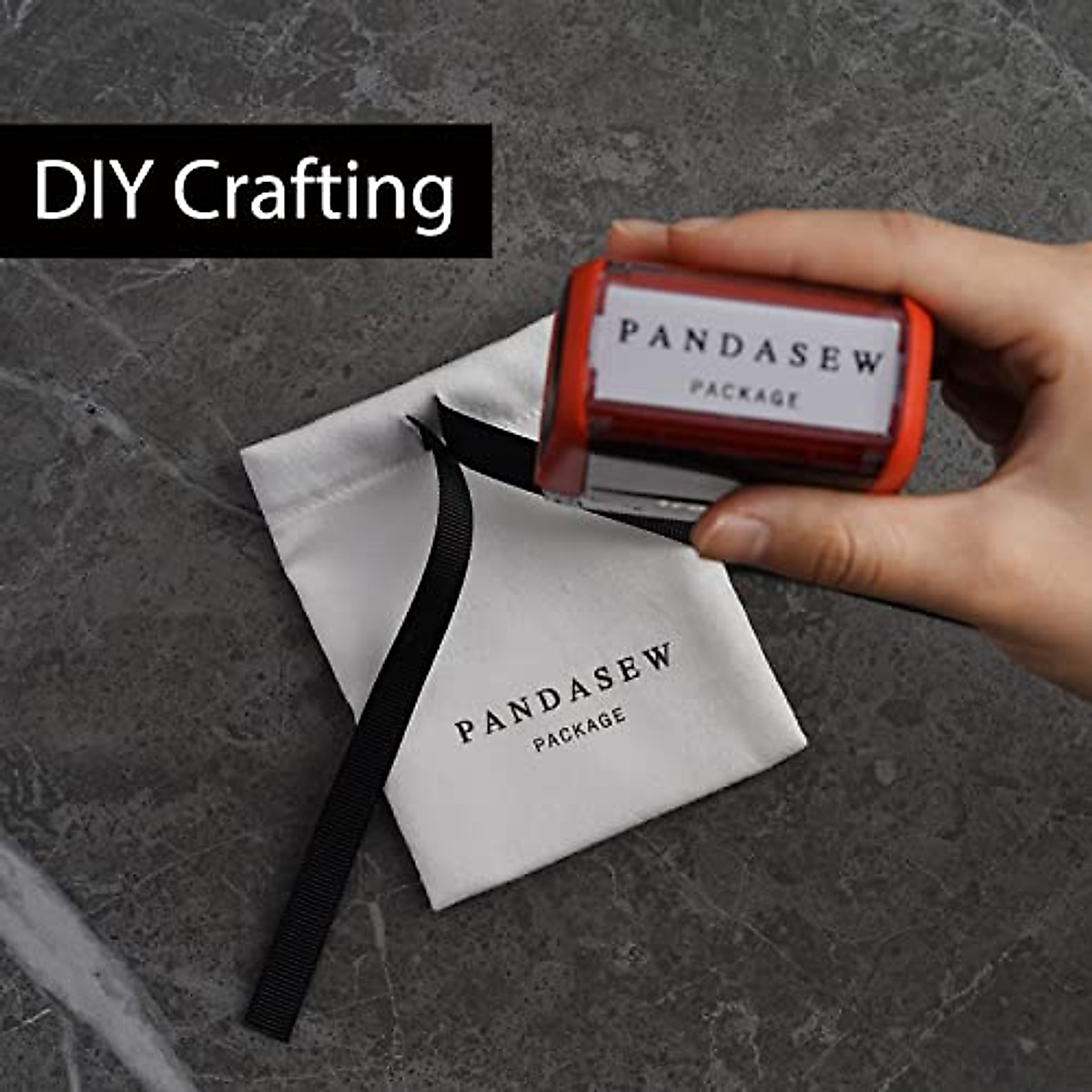 PandaSew Jewelry Pouch 20pcs Luxury 10x8cm Suede Drawstring Packaging Bag Jewelry Pouch for Rings,Necklace,Bracelet,Pendant,White with Black Ribbons