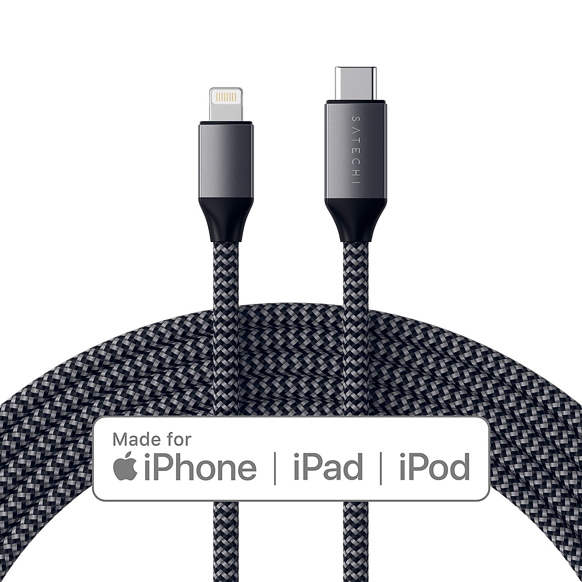 Satechi USB C to Lightning Cable – Apple MFi Certified – iPhone Fast Charging Cable – for iPhone 14 Pro/14/14 Plus, iPhone 13 Pro Max/13 Pro/13/13 Mini, AirPods Pro, AirPods 3/2/1 (6ft/2m)