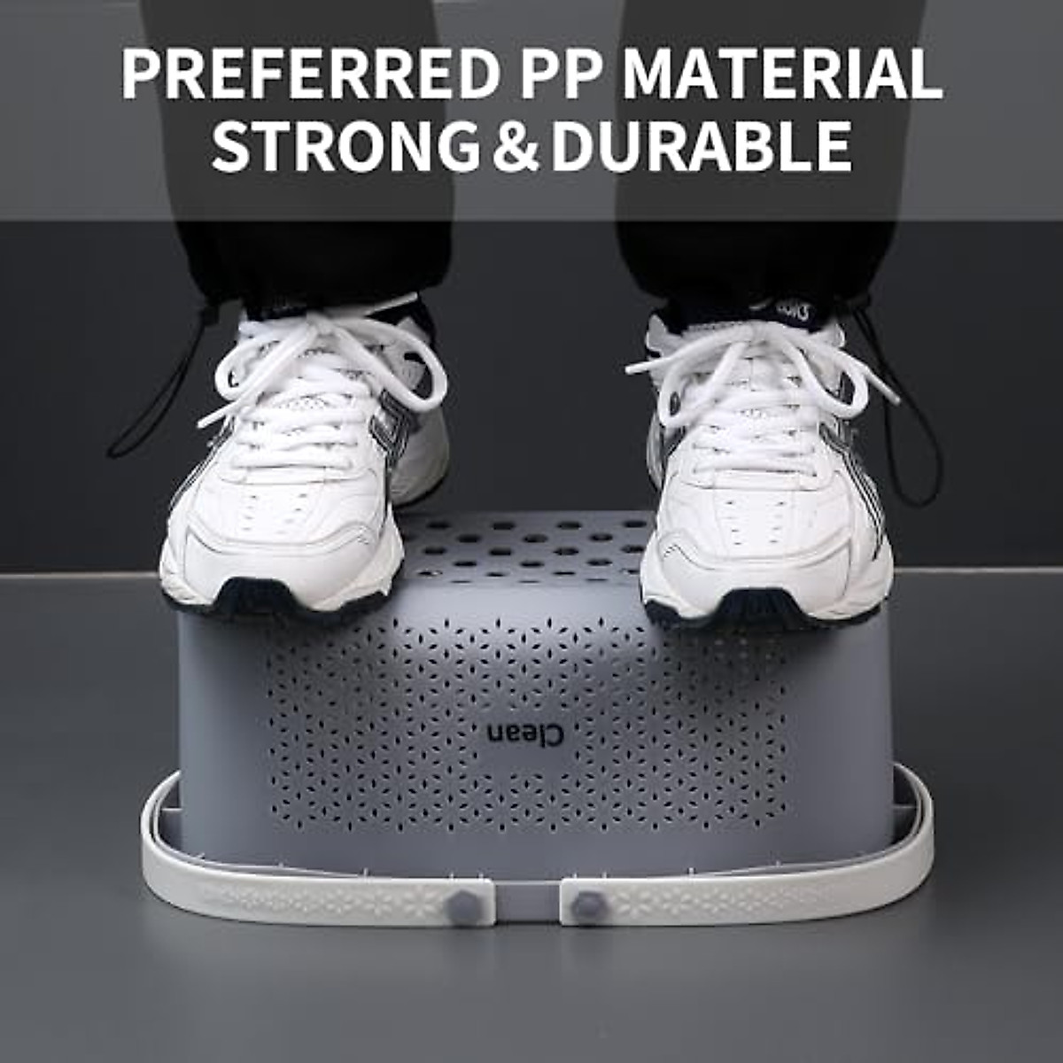 HAPPY MOTTE Plastic Portable Shower Caddy Basket, Bathroom Shower Caddy Tote With Handle For Collage Dorm Camp Travel -Grey