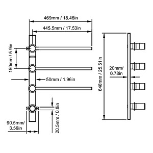 Heated Towel Rack - Space-Saving 3-Bar Towel Warmer & Rack - Warming Rod with Fast Heating for Hotels Swimming Centers Kitchens