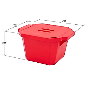 SP Bel-Art Magic Touch 2 High Performance Red Ice Bucket; 4.0 Liter, with Lid (M16807-4003) - Item Design Might Vary