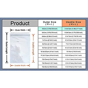 Self Seal Plastic Pack Zipper Lock Bags Clear PVC Antitarnish Jewelry Rings Earrings Packing Storage Pouch for Zip Transparent Anti-Oxidation Lock Poly Pouch 100 Pcs (4x6cm (1.57x2.36 inch))