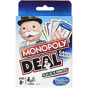 Monopoly Deal Classic Blue 2-Pack - Hasbro Card Game Deck - 110 Playing Cards