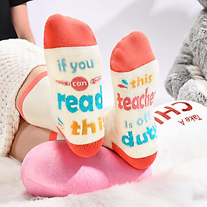 Panspace Teacher Appreciation Gifts for Women, Christmas & Birthday Gift Set for Teachers from Students - Thank You Gift Box with Tumbler, Tote Bag, Socks