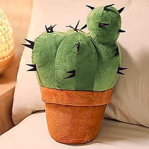 Cactus Shape Pillow-3D Throw Pillow Sofa Cactus Shaped Pillow Plush Cactus Decorative Pillow Office Bed Cushion for Couch Sofa Living Room Home Decor for Plant Lovers, Garden Lovers (15.7 inch)