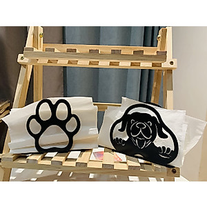 Ctpeng Napkin Holder for Table,Upright Tissue Dispenser,Napkins Holder for Home Kitchen Restaurant Picnic(Black,Paw)