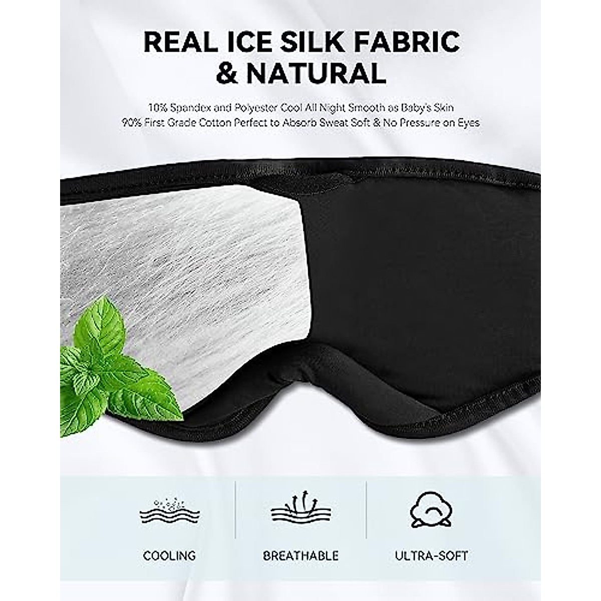 MUSICOZY Sleep Headphones Bluetooth Sleep Eye Mask for Sleeping, Wireless Music Sleeping Masks Headphones, Sleep Earbuds for Side Sleepers Men Women with Speakers Cool Tech Gadgets