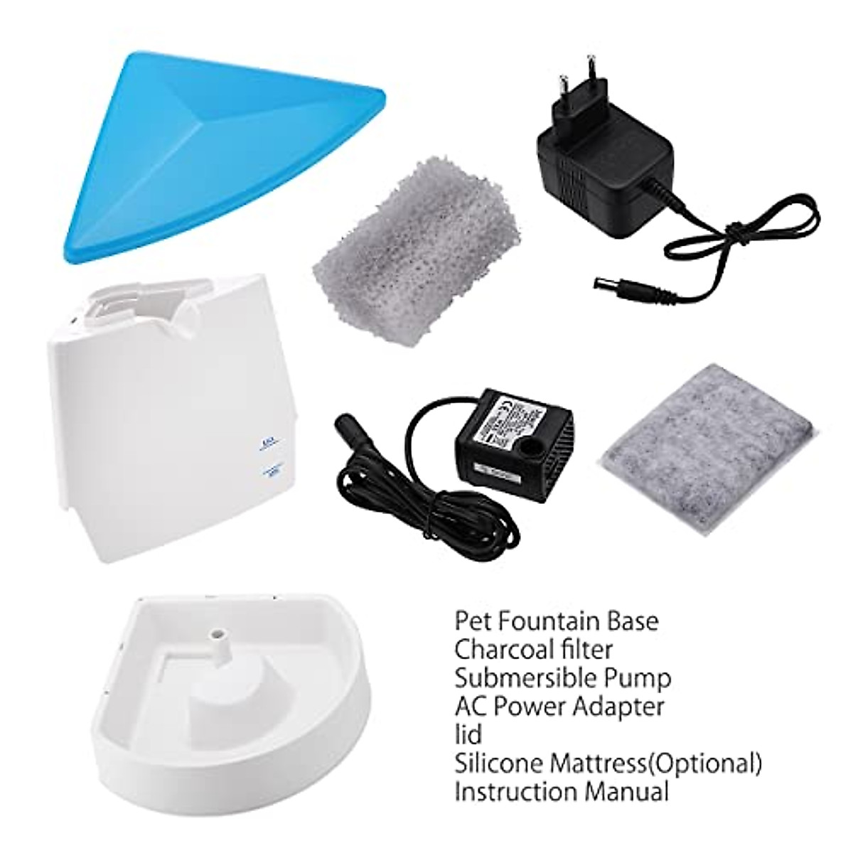 Pet Fountain, 84oz/2.5L Dog Fountain Automatic Water Dispenser for Dogs & Cats