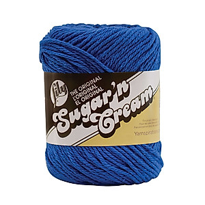 Lily Sugar 'n Cream Yarn - 100% Cotton - Assortment (Blueberry)