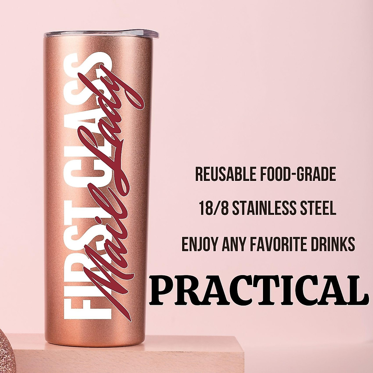 Onebttl Mail Carrier Gifts for Women, Mail Lady Gifts, Gifts for Mail Carrier, Postal Workers, Mail Lady, First Class Mail Lady Stainless Steel Tumbler 20OZ