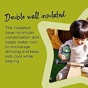 Tommee Tippee Superstar Straw Insulated Sippy Cup for Toddlers, INTELLIVALVE 100% Leak-Proof & Shake-Proof | Antimicrobial Technology (9oz, 12+ Months, 1 Count), Green