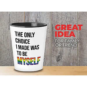 Bubble Hugs LGBTQ Shot Glass 1.5oz - Proud Ally - LGBT LGBTQ Pride Friends Gay Lesbian Human Rights Transgender Gay Pride Proud Ally Rainbow Love Equality