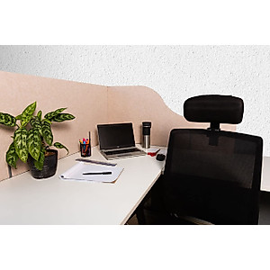 VERSARE SoundSorb Desktop Privacy Panels | Noise Dampening Modesty Panels for Desks | Edge Clip Mounts | PET Material | 24" x 24" Marble Gray Panels with Edge Clips