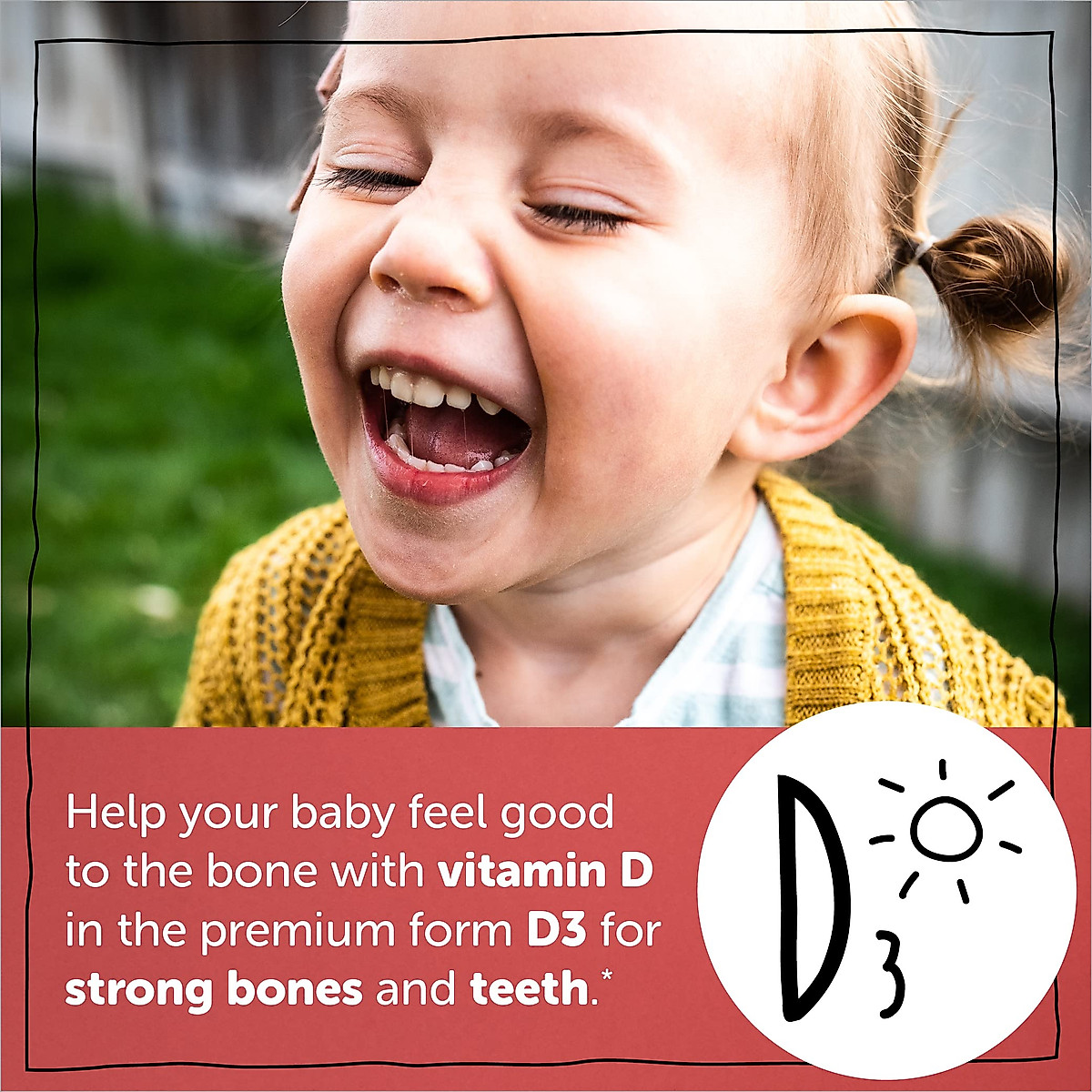 SmartyPants Baby Multi&DHA Supplement:Liquid Multivitamin with Vitamin D3, C,Vitamin B6,Biotin,Choline & Lutein, for Infants 6-24 Months,Gluten Free,Natural Fruit Flavor,30 Servings(Package May Vary)