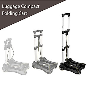 Folding Hand Truck, 80 lbs Heavy Duty Solid Construction Utility Cart Compact and Lightweight for Luggage, Personal, Travel, Auto, Moving and Office Use - Portable Fold Up Dolly