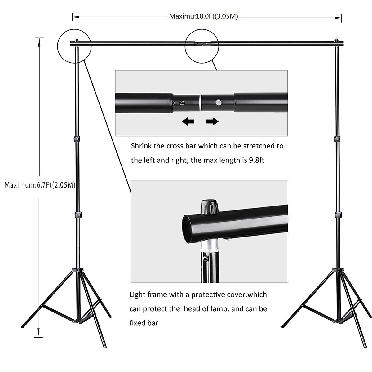 SLOW DOLPHIN Photography Background Stand Support System with Muslin Backdrop (Chromakey Green Screen kit),1050W 5500K Daylight Continuous Umbrella Lighting Kit for Photo Studio Product, Portrait