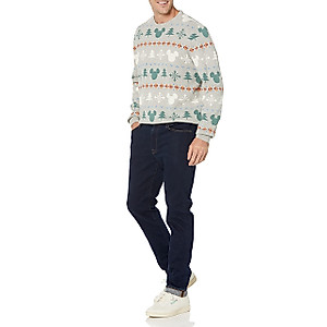 Amazon Essentials Disney | Marvel | Star Wars Men's Crew Sweaters, Mickey Fair Isle - Mens, X-Large