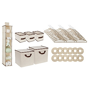 Delta Children Nursery Storage Set, Beige, 48 Piece