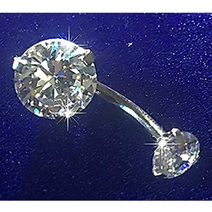 Yeelong 12mm Belly Button Rings Surgical Steel Belly Rings Diamond Belly Piercing Navel Rings for Women