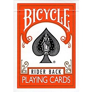 Bicycle Orange Rider Back Playing Cards Poker Size Deck USPCC