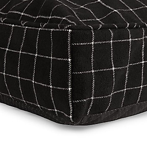 EveryYay Black Squares Removable Bed Cover for Dogs, 40" L X 30" W X 5" H