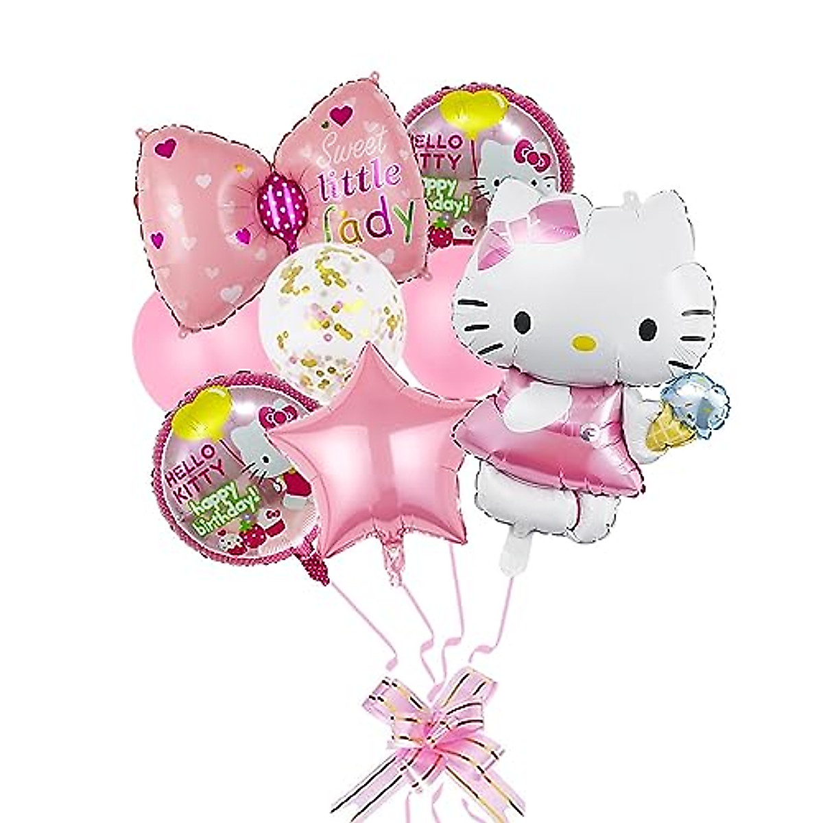 16 Pcs Kawaii Birthday Balloons Decorations, Cute Kids' Party Balloons, Anime Theme Party Supplies, Aluminum Film Material Double Sided Balloons for Birthday, Thanksgiving Day, Christmas Party