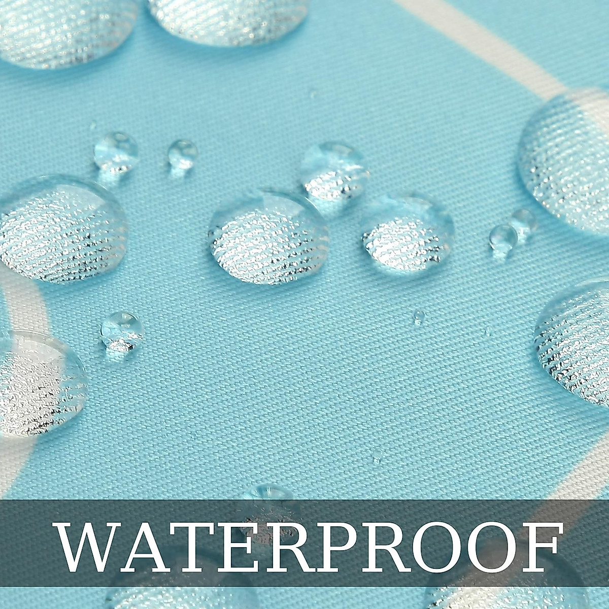 Adabana Blue Outdoor Waterproof Throw Pillow Covers 18x18 Inch Set of 2 Decorative Porch Pillows Cover for Patio Furniture Garden, Life is Better by The Pool