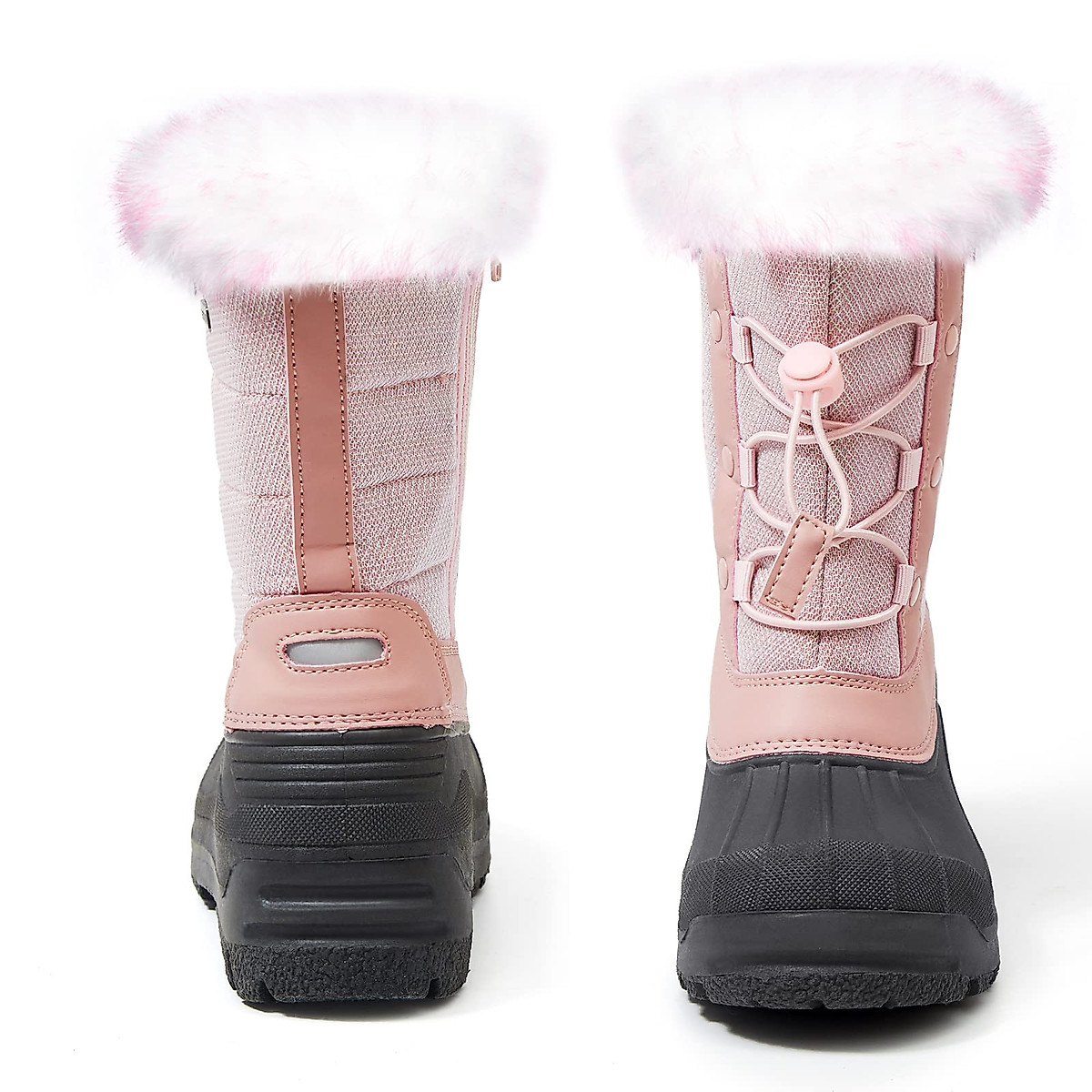 K KomForme Boys & Girls Snow Boots Insulated Fur Lined Warm Anti-Slip Waterproof Winter Boot (Toddler/Little Kid/Big Kid)