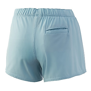 HUK Women's Ashley Ladies Performance Quick-Drying Short, ICE Blue, Small