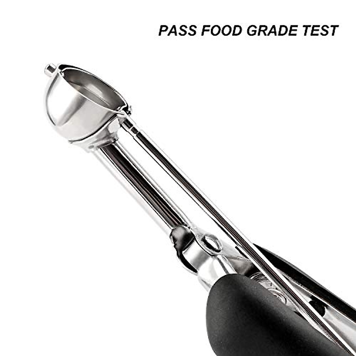 Extra Small Cookie Scoop 1 tsp, Professional Stainless Steel Mini Ice Cream Scoop 25 mm, Melon Baller Scoop Good Soft Grips, Quick Trigger Release