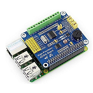 XYGStudy for Raspberry Pi 4B/3B+/3B/2B/B+/A+ Jetson Nano High-Precision AD/DA Expansion Board Sheild Onboard ADS1256 DAC8552 ADC DAC Jumper