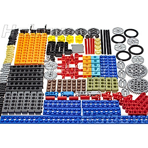 Habow 184pcs Technic-Parts Technic-Gears Axle-Pin-Connector Compatible with Lego-Technic, Technic Brick with Hole Liftarm Technic wheels Plate Technic Cam Technic Bush. MOC WeDo 2.0 replacement piece.