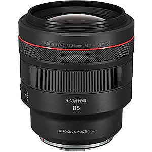 Canon RF 85mm f/1.2L USM DS Lens (3450C002) + Filter Kit + Backpack + 64GB Card + Card Reader + Flex Tripod + Memory Wallet + Cap Keeper + Cleaning Kit + Hand Strap + More (Renewed)