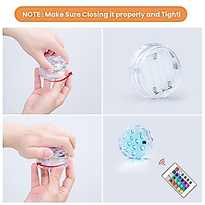 Seaponer Boat Lights Wireless Battery Operated, Waterproof Marine Led Light for Deck Light Courtesy Interior Lights, for Fishing Kayak Duck Jon Bass Boat, RGB Multi Color Remote Controlled, 4pcs