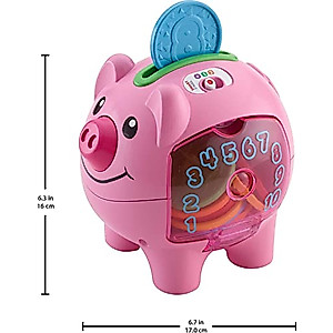 Fisher-Price Laugh & Learn Baby Learning Toy Smart Stages Piggy Bank With Songs Sounds And Phrases For Infant To Toddler Play [Amazon Exclusive]