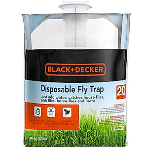 Fly Trap- Hanging Fly Traps Outdoor- Natural Non-Toxic Fly Catcher Attractant- Add Water to Catch House & Horse Flies in Garden, Backyard & Barn- 1 Trap, 20 Grams