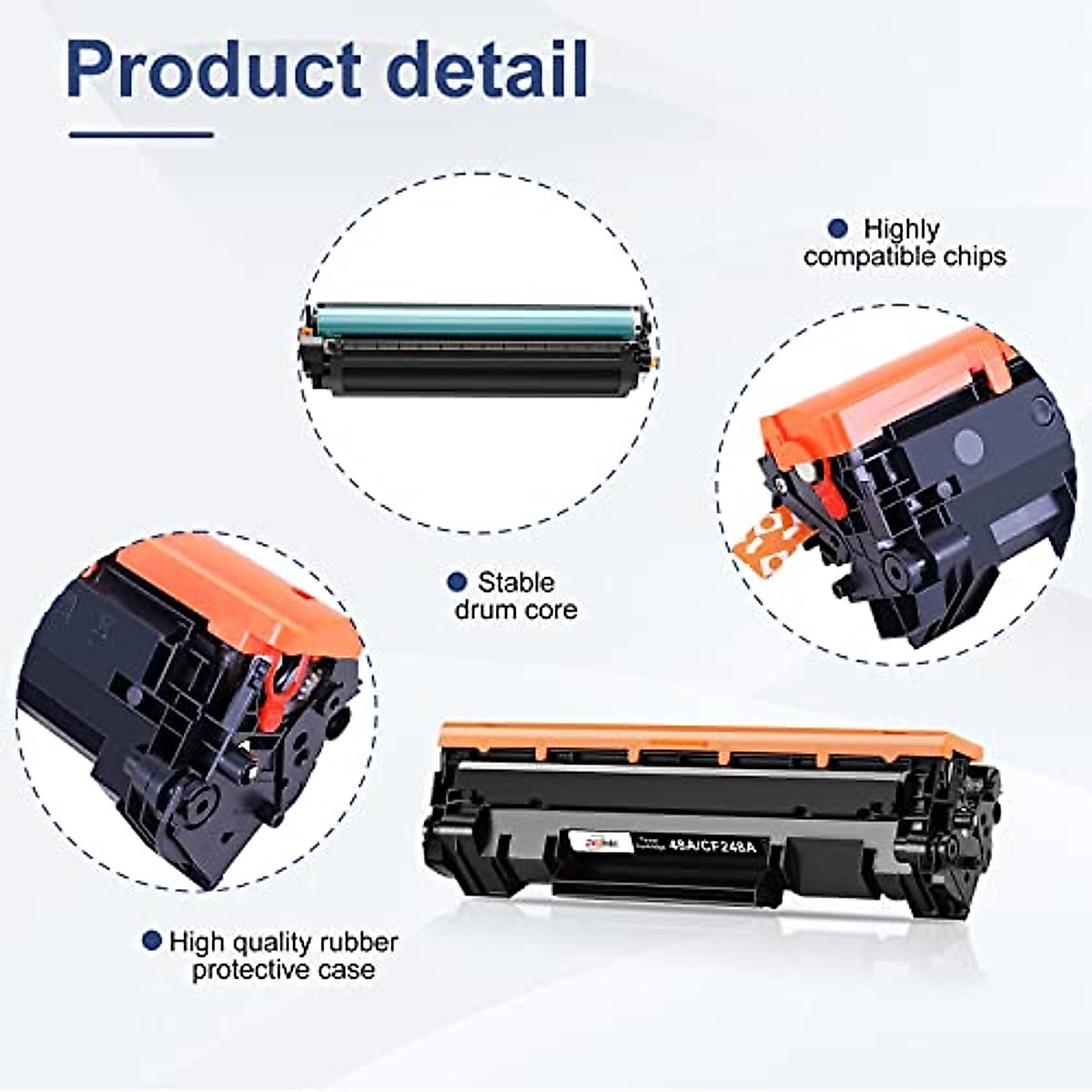 RGiNK Compatible Toner Cartridge Replacement for HP 48a Toner Cartridge Black for CF248A with HP Laserjet Pro M15w M29w M28w M15a M16a M16w MFP M29a M29w M30w M31w Printer (2 Pack)